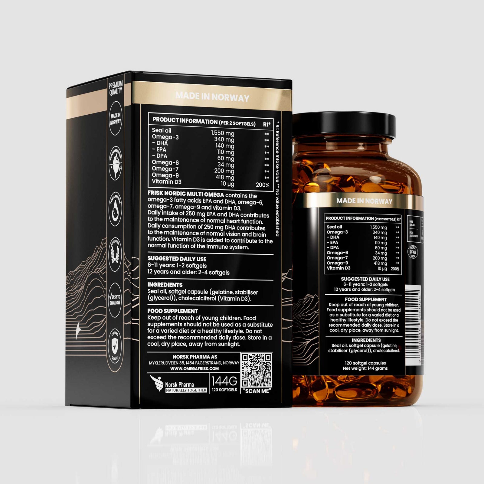 Frisk Nordic Multi Omega | Complete Omega-3 & Multivitamin Support ...